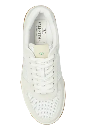 Valentino Garavani Leather And Suede Lace-up Sneakers