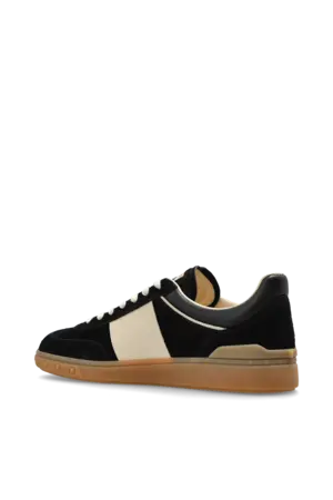 Valentino Garavani Suede And Cream Leather Low-top Sneakers