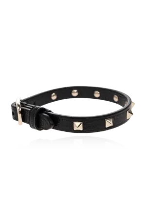 Valentino Garavani Leather Bracelet With Studs