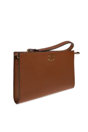 Valentino Garavani Leather Clutch With Embossed Logo