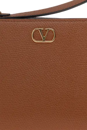 Valentino Garavani Leather Clutch With Embossed Logo