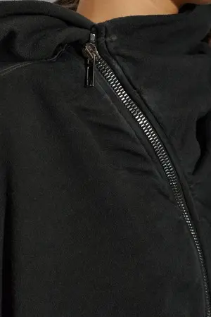 Rick Owens Sweatshirt With Asymmetric Zipper