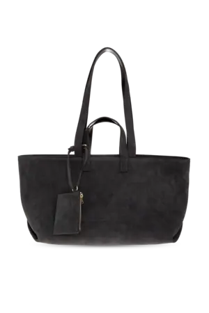 A.p.c. A.P.C. Suede Drummer Bag With Gold-Tone Zip Grey