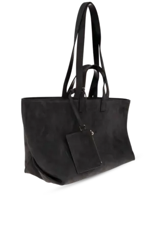 A.p.c. Suede Drummer Bag With Gold-tone Zip - Grey