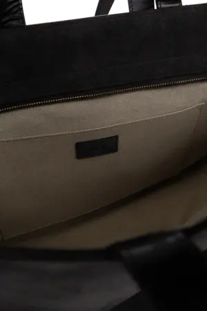 A.p.c. Suede Drummer Bag With Gold-tone Zip - Grey