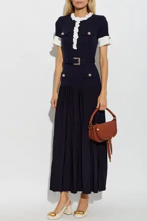 SELF-PORTRAIT Knit Dress With Embellishment