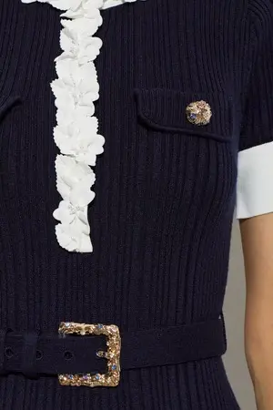 SELF-PORTRAIT Knit Dress With Embellishment