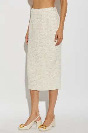 SELF-PORTRAIT Boucle Dress With Chain