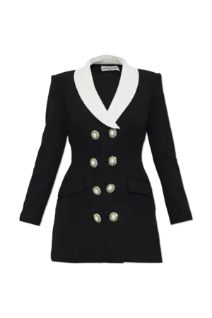 SELF-PORTRAIT Wool Dress With Decorative Buttons