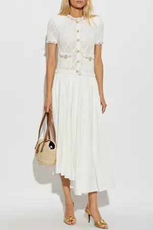 SELF-PORTRAIT Dress Made Of Cotton Knit Fabric