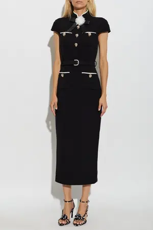 SELF-PORTRAIT Wool Dress With Embellishment