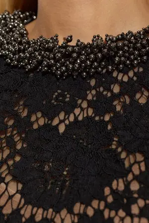 SELF-PORTRAIT Lace Dress With Long Sleeves