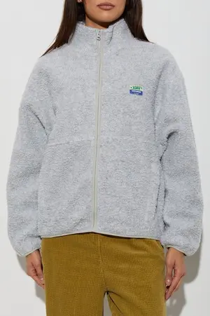 American Vintage Teddy Fleece Zip-up Sweatshirt With Logo Patch