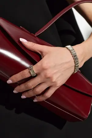 JIL SANDER Crystal Embellished Geometric Ring