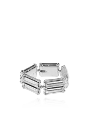 JIL SANDER Crystal Embellished Geometric Ring