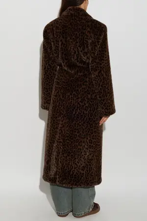 ROTATE BY BIRGER CHRISTENSEN Faux Fur Animal Print Coat
