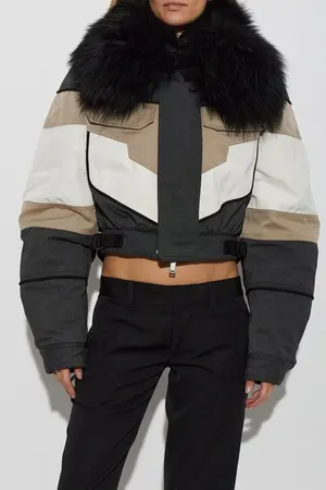 Dsquared2 Jacket Made Of Mixed Materials