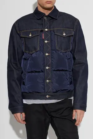 Dsquared2 Quilted Jacket Made Of Combined Materials