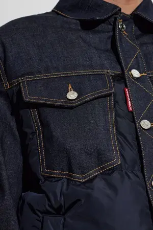 Dsquared2 Quilted Jacket Made Of Combined Materials