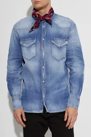 Dsquared2 Distressed Denim Shirt