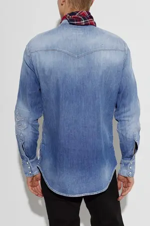 Dsquared2 Distressed Denim Shirt