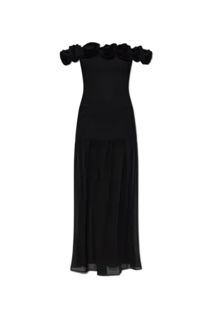 ROTATE BY BIRGER CHRISTENSEN Off-shoulder Dress - Black