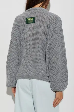 American Vintage Sweater With Decorative Knit