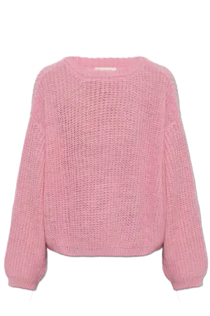 American Vintage Sweater With Decorative Knit - Pink