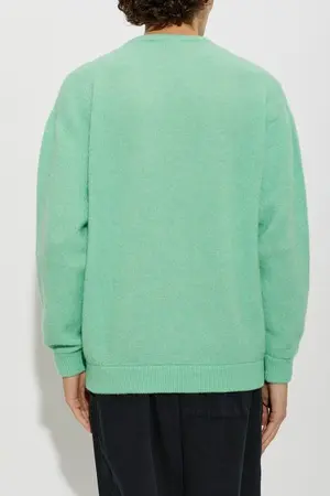 American Vintage Crewneck Sweater With Patch Detail - Green