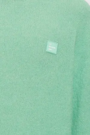 American Vintage Crewneck Sweater With Patch Detail - Green