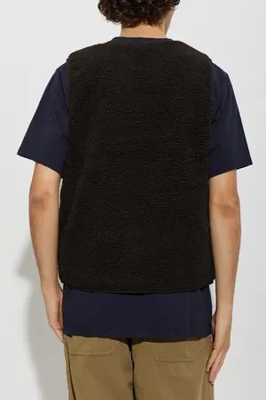 American Vintage Fleece Vest With Patch Detail