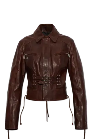 Dsquared2 Leather Jacket - Brown