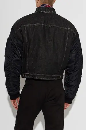 Dsquared2 Bomber Jacket Made From Mixed Materials