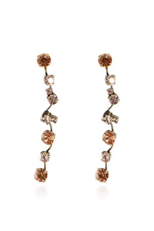 FORTE_FORTE Earrings With Shimmering Crystals - Pink