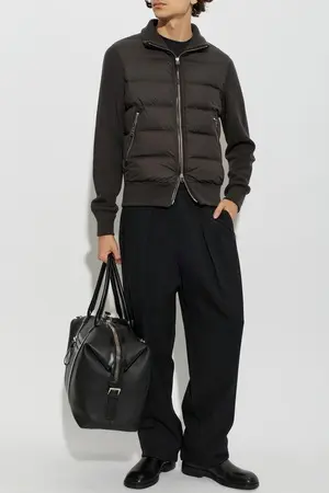 TOM FORD Wool Cardigan With Quilted Down Front