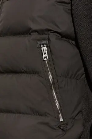 TOM FORD Wool Cardigan With Quilted Down Front
