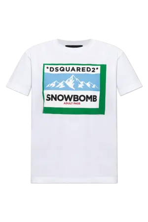 Dsquared2 Cotton T-shirt With Mountain Graphic