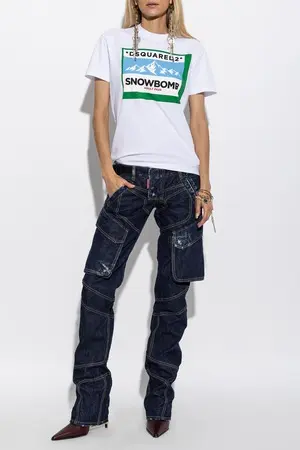 Dsquared2 Cotton T-shirt With Mountain Graphic