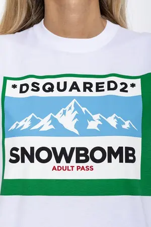 Dsquared2 Cotton T-shirt With Mountain Graphic