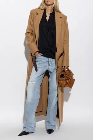 Dsquared2 Coat With Leather Belt