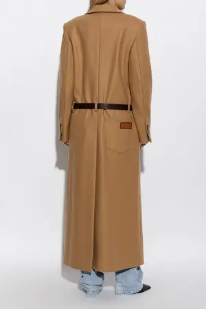 Dsquared2 Coat With Leather Belt