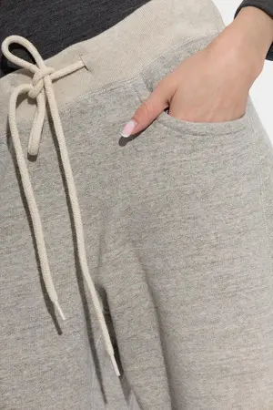 R13 Wide Leg Sweatpants With Raw Edge Hem