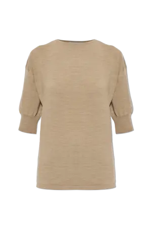 LEMAIRE Wool T-shirt - Beige