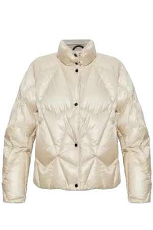 Moose Knuckles Quilted Jacket With Patch - Cream