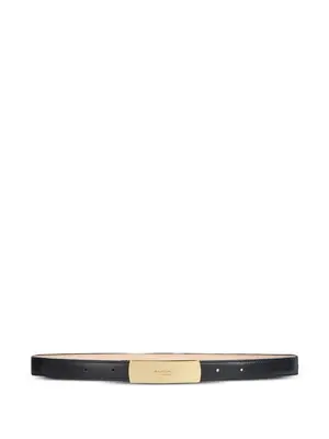 Balmain Lambskin Belt With Adjustable Buckle - Black