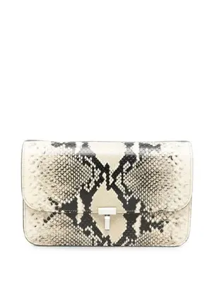 TOTEME Crossbody Bag Python Embossed "t-lock - Black