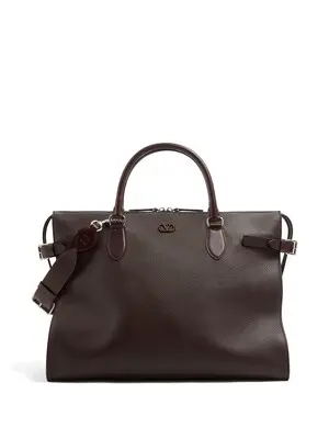 Valentino Garavani Large Double Handle Shoulder Bag Antibes - Brown