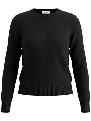 GRAN SASSO Ribbed Crew Neck Sweater - Black