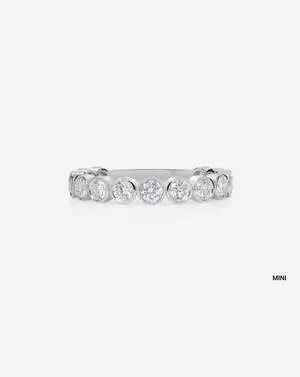 Ring Concierge Round Bezel Diamond Band Wedding Ring Platinum
