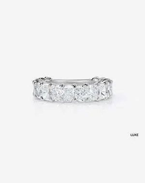 Ring Concierge Radiant Lab Diamond Band Wedding Ring Platinum